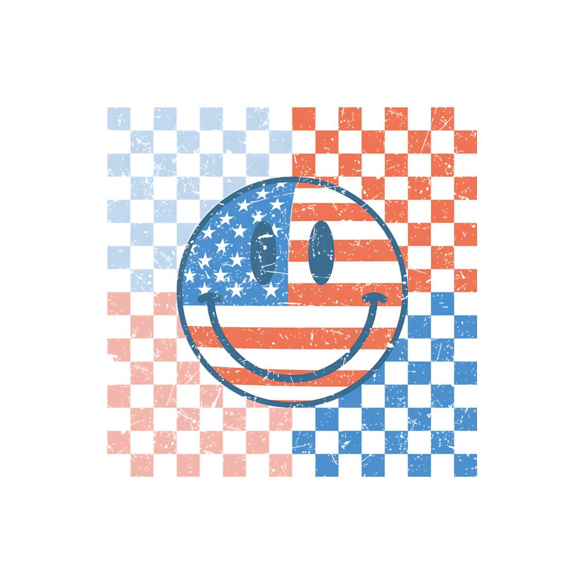 American Checkered Flag Smile Face Png, American Smiley face - Inspire ...