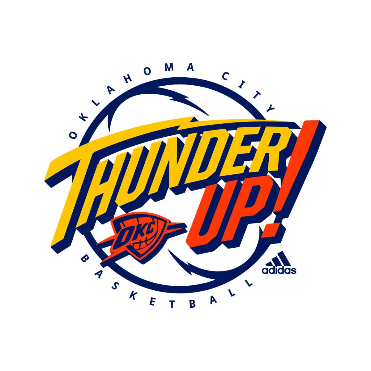 Thunder Up Basketball NBA Svg Digital Download - Inspire Uplift