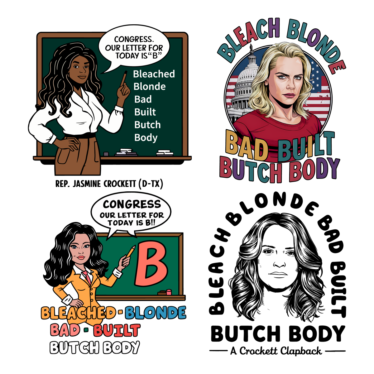 Bleach Blonde Bad Built Butch Body SVG PNG Bundle - Inspire Uplift