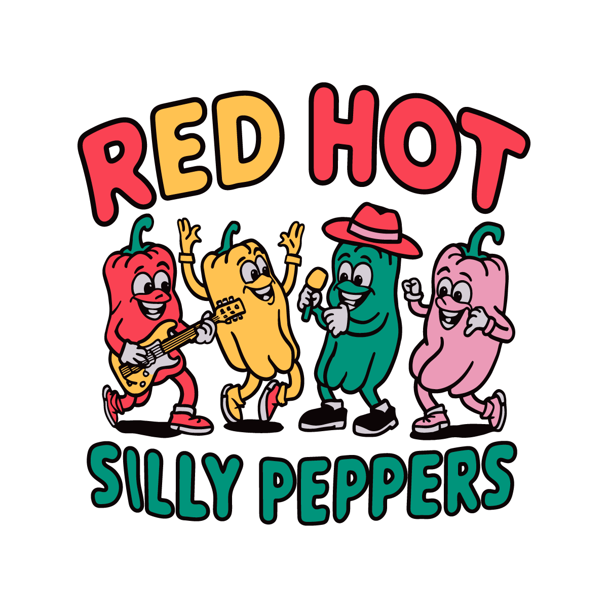 Meme Red Hot Silly Peppers Cute Chillies SVG - Inspire Uplift