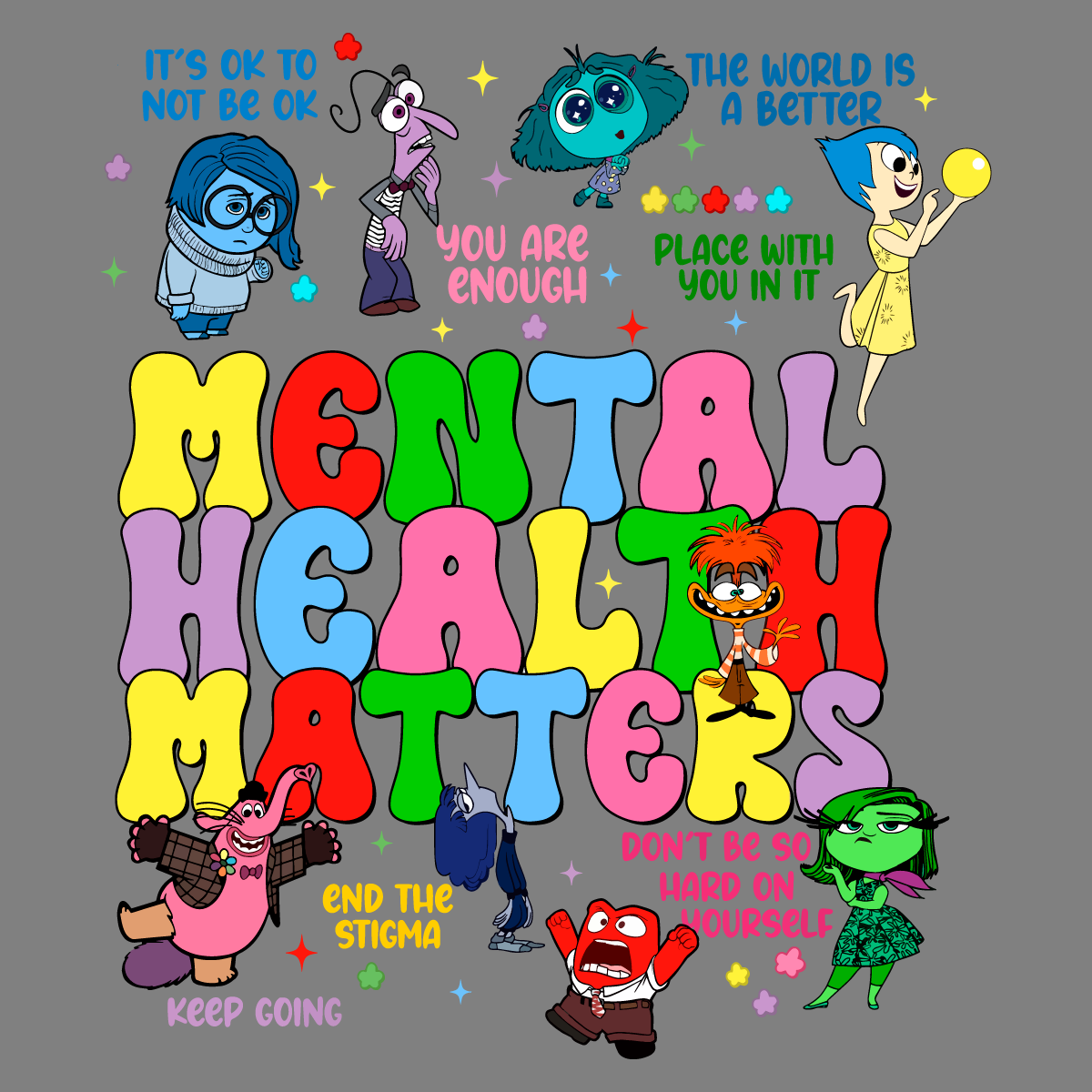 Mental Health Matter Cartoon Emotions PNG | Inspire Uplift