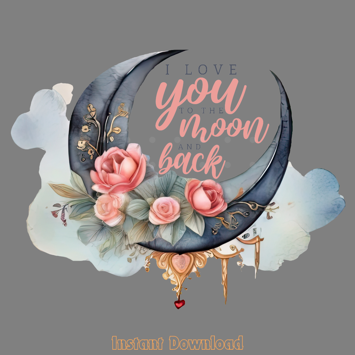 Moon And Back Svg | Inspire Uplift