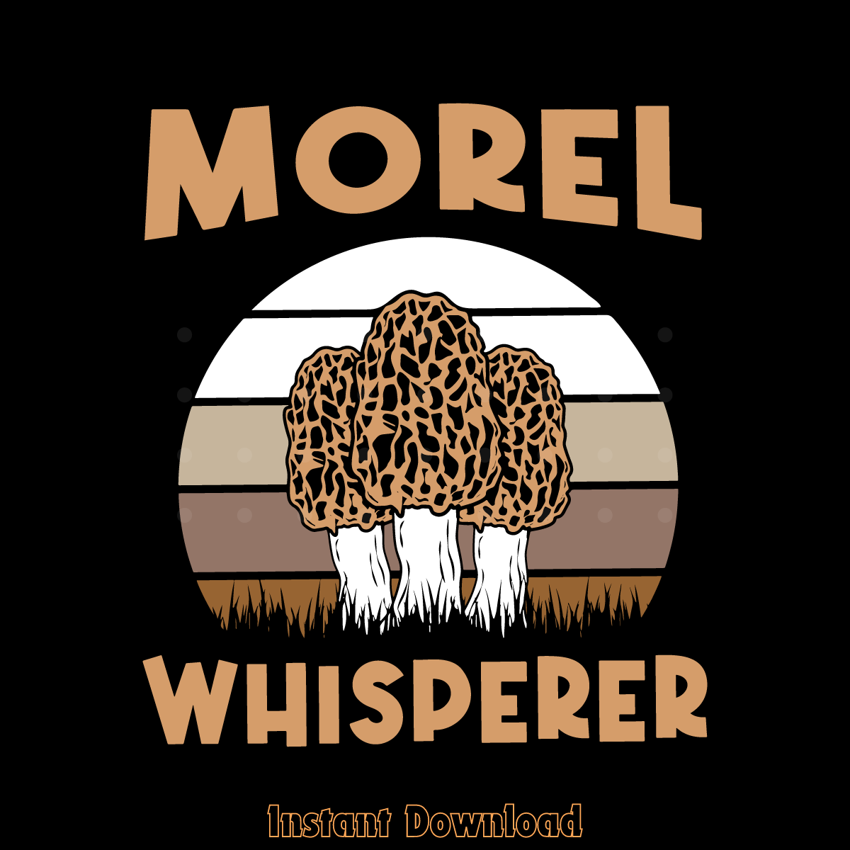 Morel mushroom svg - morel whisperer aesthetic retro style m | Inspire ...