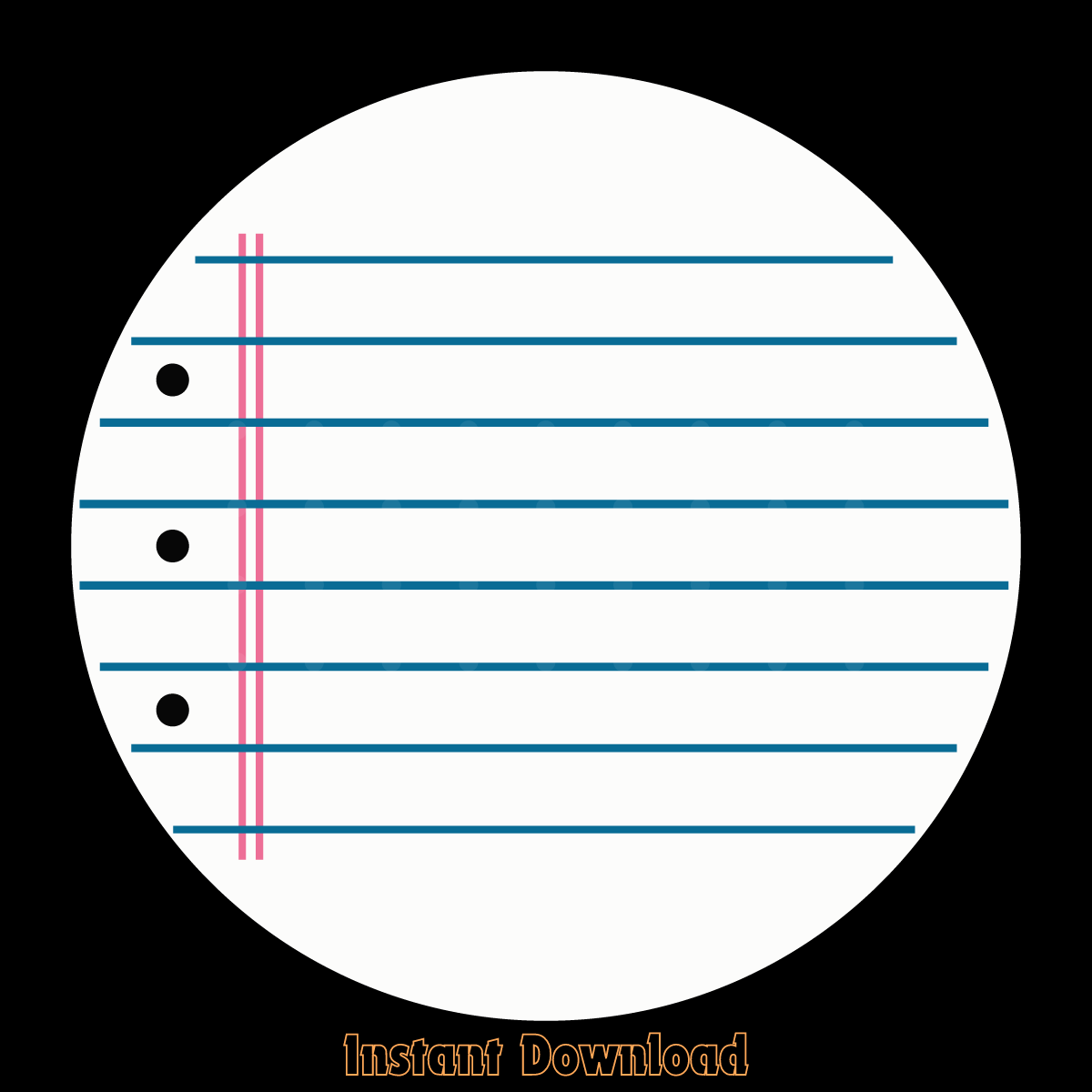 Teacher Lined Paper Ornament SVG Digital Download Files - Inspire Uplift