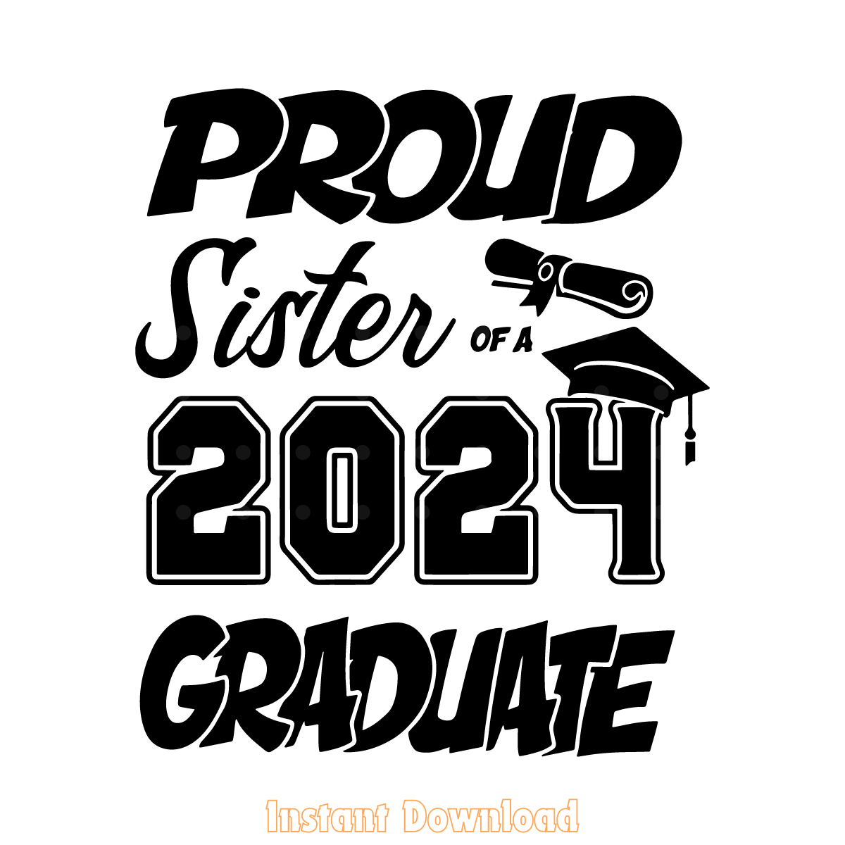 Sister Of The Graduate Svg | Inspire Uplift