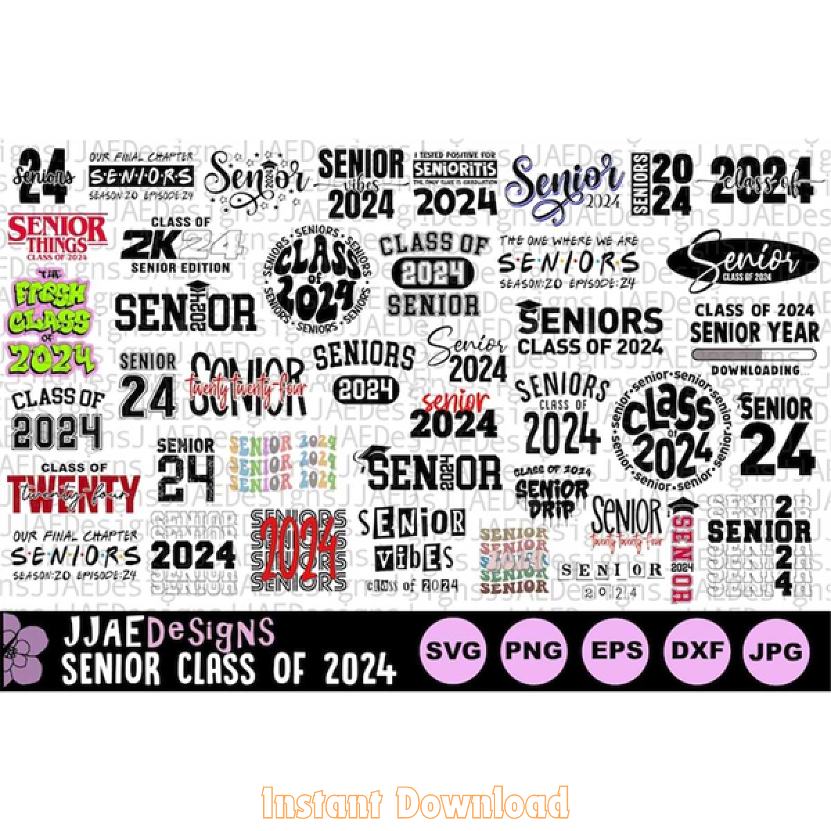 Class of 2024 SVG Digital Download Files - Inspire Uplift