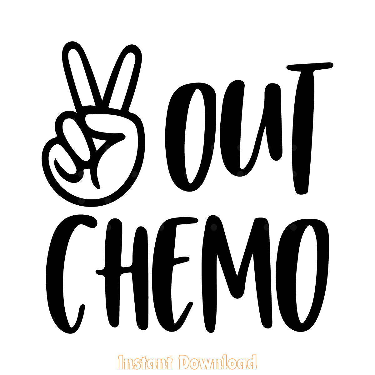 Peace Out Chemo SVG PNG DXF Cut Files Digital Download Files - Inspire ...