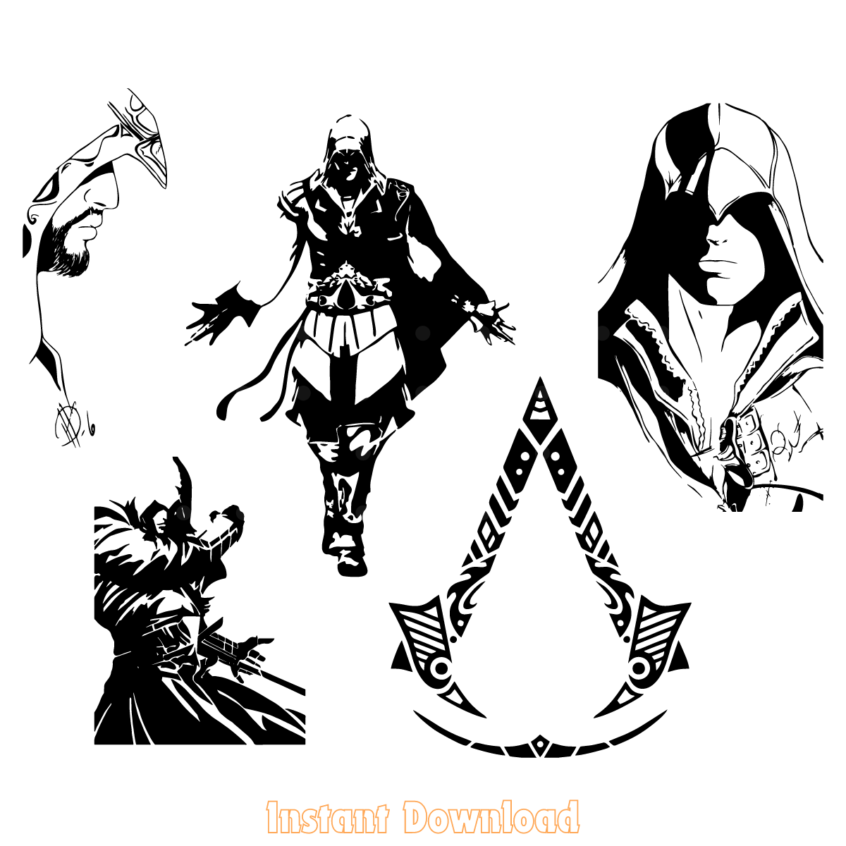 Assassins Creed SVG, Video Game Character Design, Cricut Cut | Inspire ...