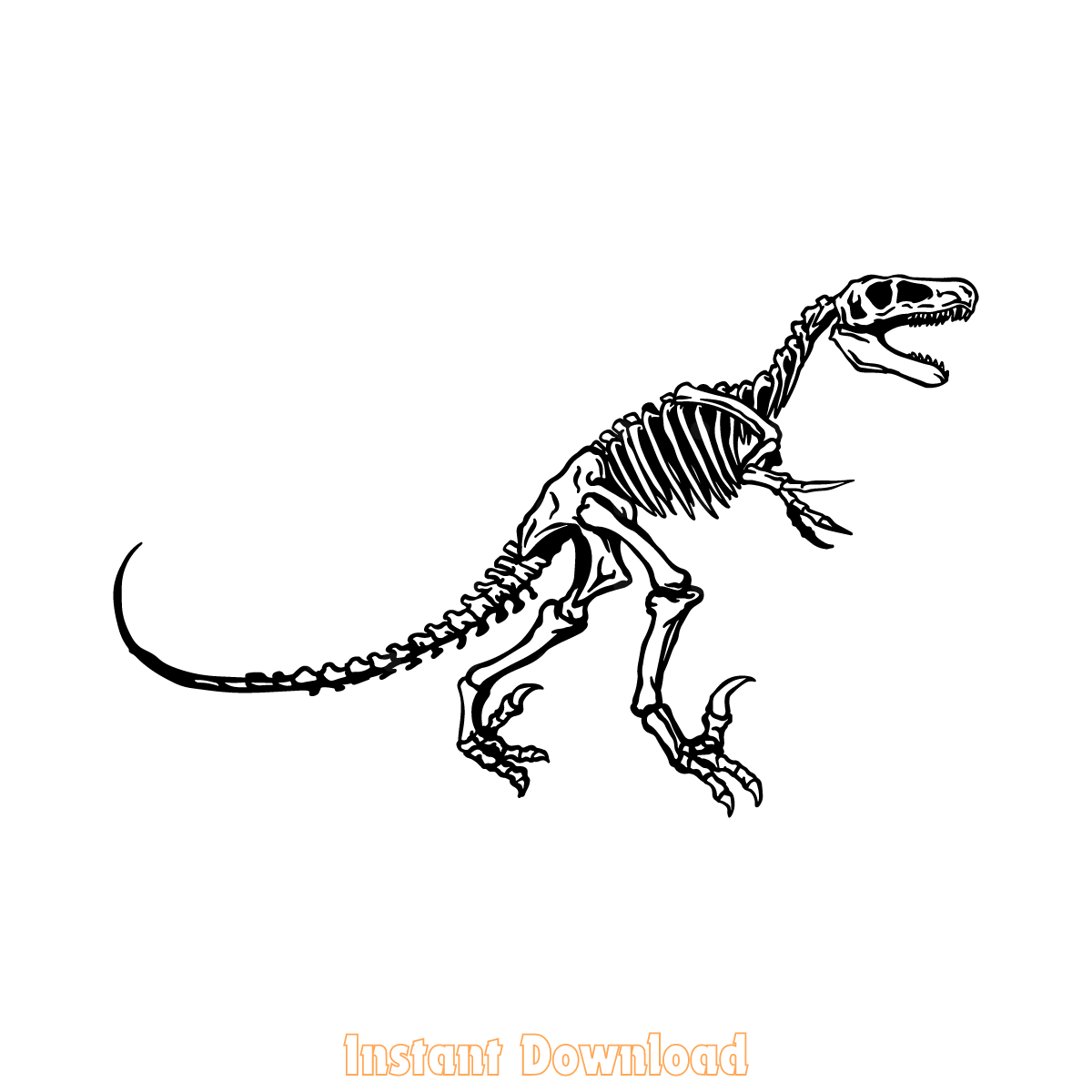 Skeleton Raptor SVG Digital Download Files | Inspire Uplift