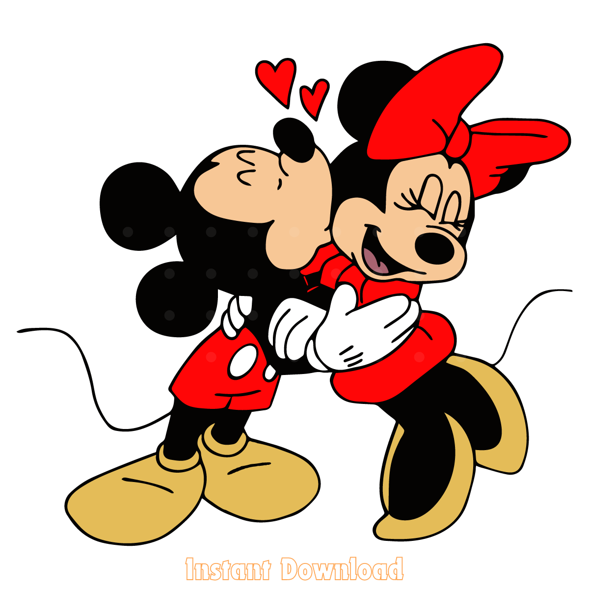 Mickey And Minnie Kissing Svg Inspire Uplift