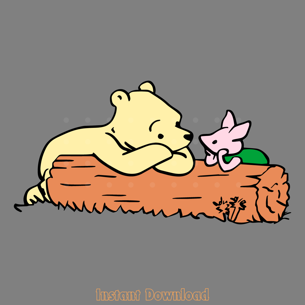Baby Pooh And Piglet Hugging