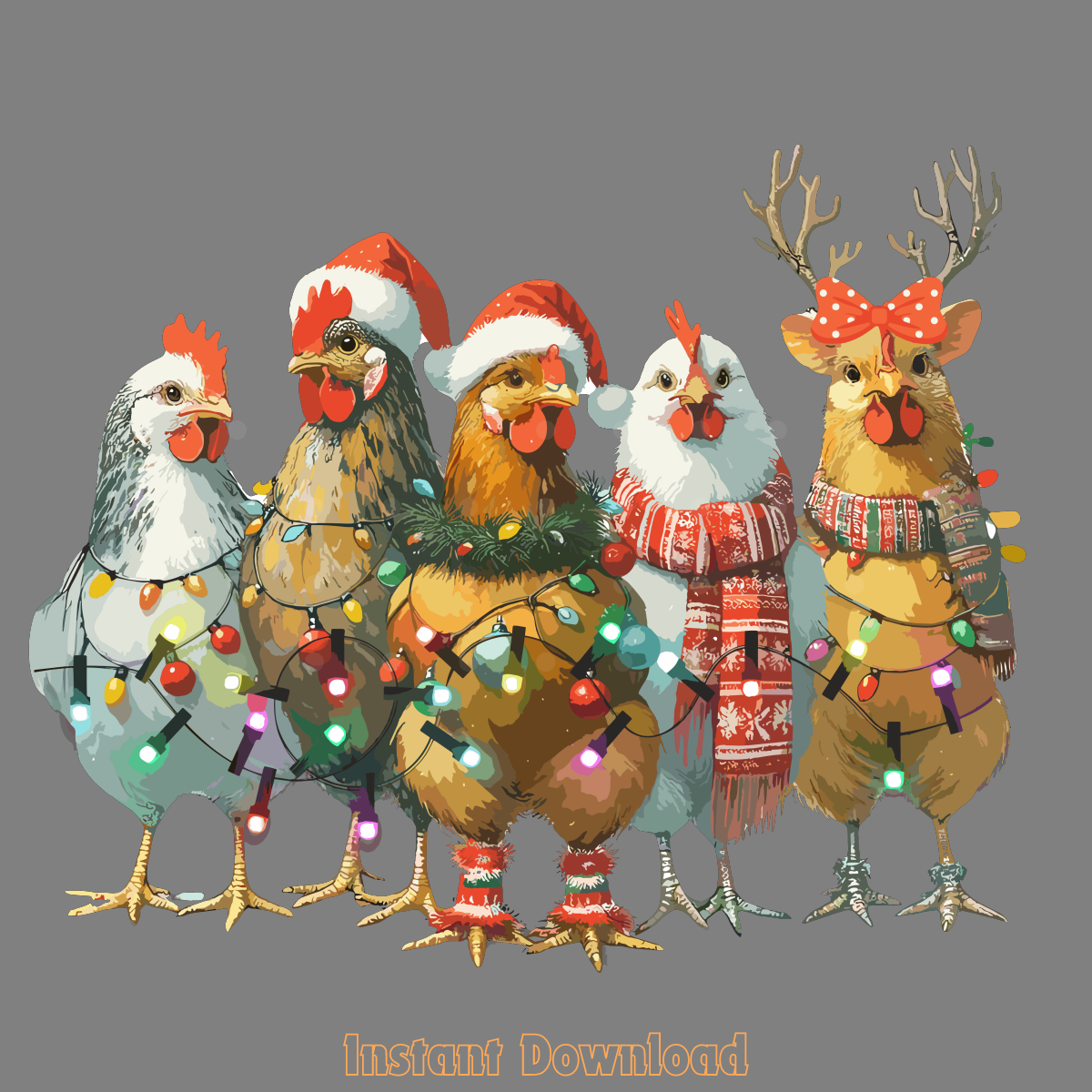 Christmas Chicken Clipart | Inspire Uplift