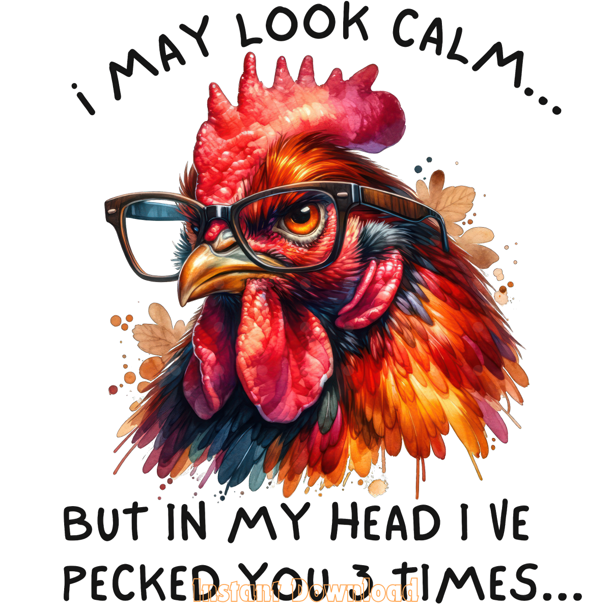 Funny Chicken Svg | Inspire Uplift