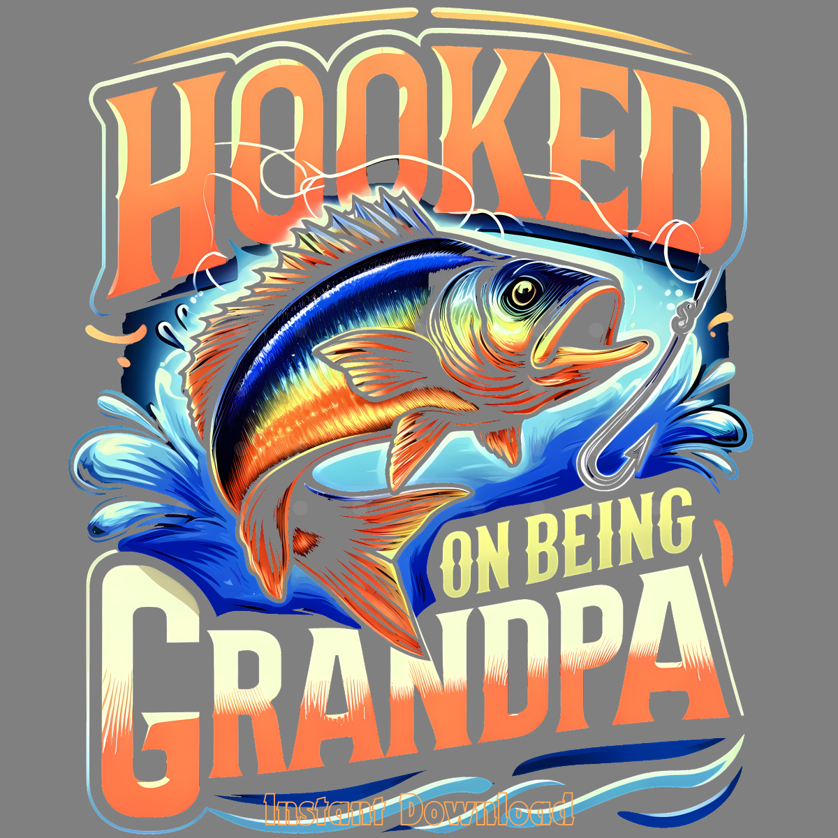 Fish Grandpa Png, Father's Day Png, West | Inspire Uplift