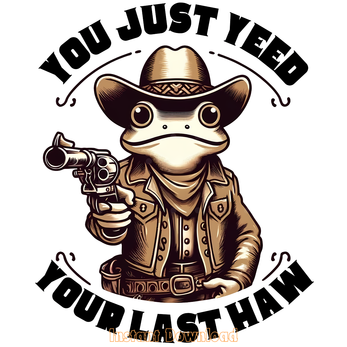 Funny Frog Cowboy Png, Western Style Cow | Inspire Uplift