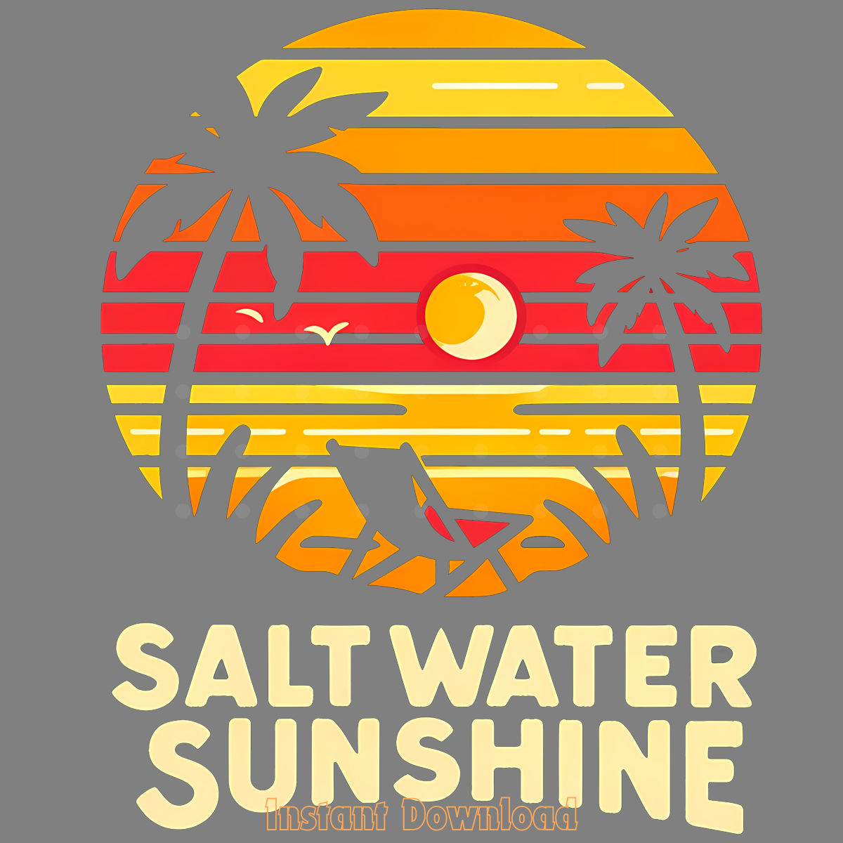 Salt Water Sunshine Png, Summer Png Digital Download Files | Inspire Uplift