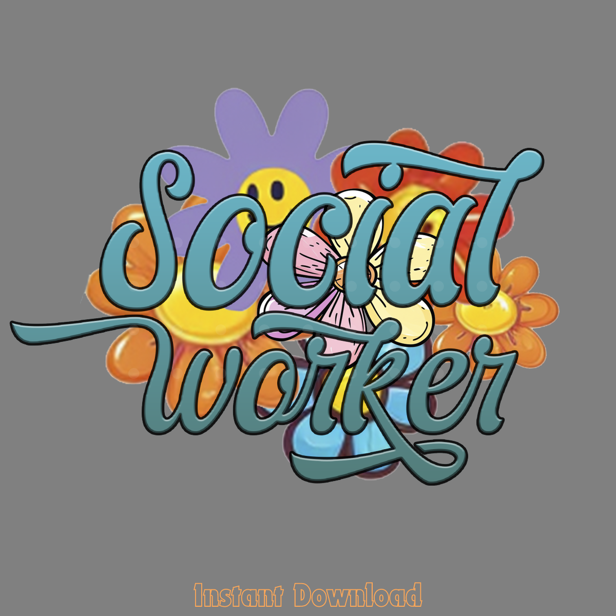 Social Worker Png Design Digital Download Files - Inspire Uplift