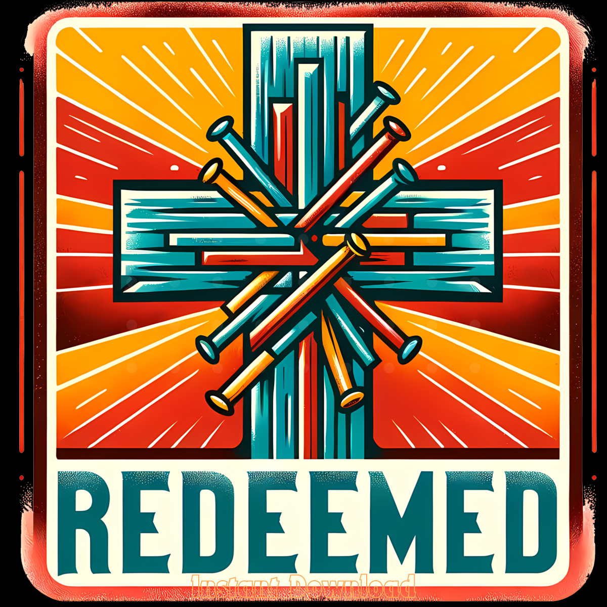 Redeemed Png, Cross Nails Png, Christian | Inspire Uplift
