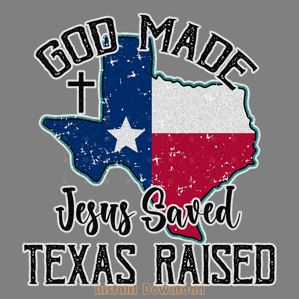 Texas Sublimation, Jesus Saved Texas Digital Download Files | Inspire Uplift