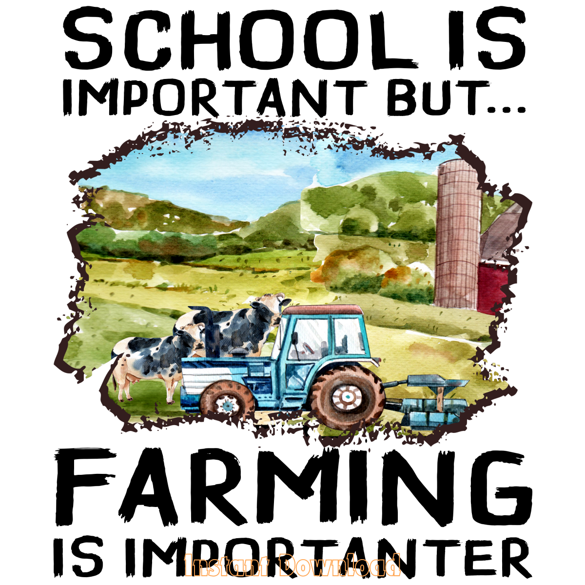Farming is Importanter Png Tractor Farm Digital Download Fil | Inspire ...