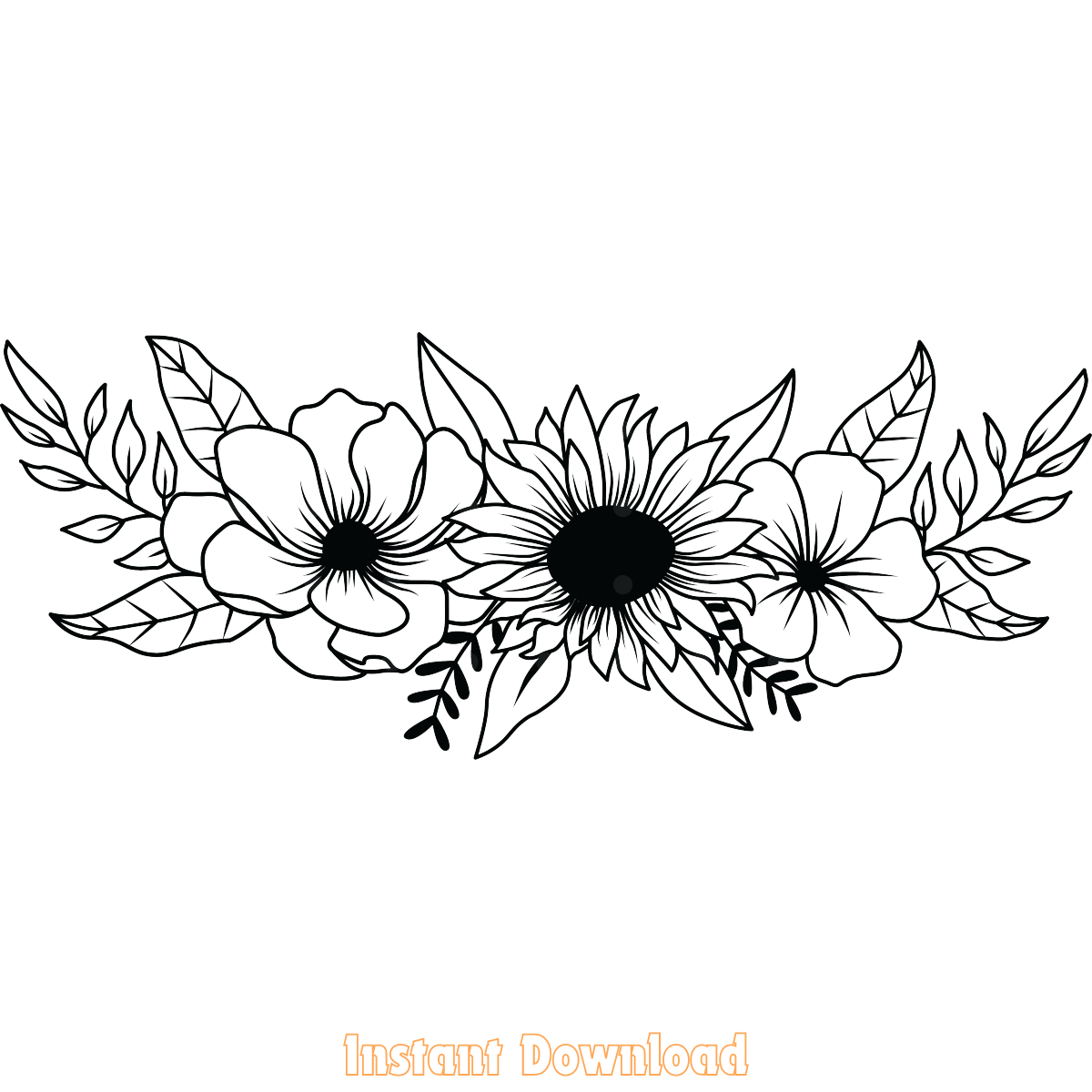 Flower Svg, Flower Bundle Svg, Florals Digital Download File | Inspire ...