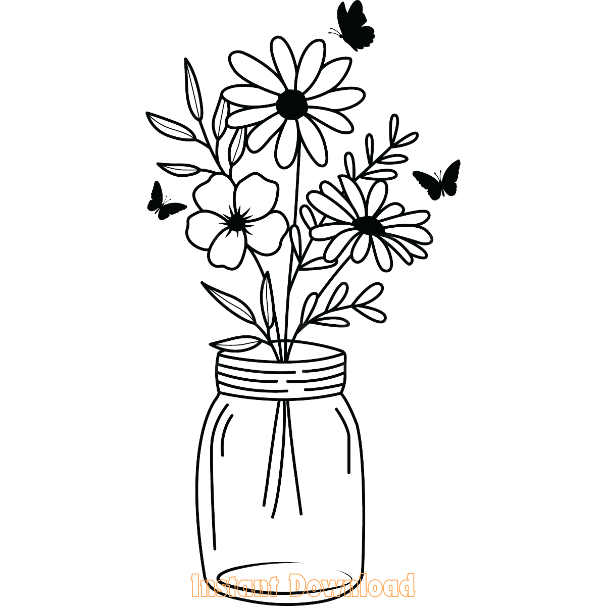 Mason Jar Valentine Svg | Inspire Uplift