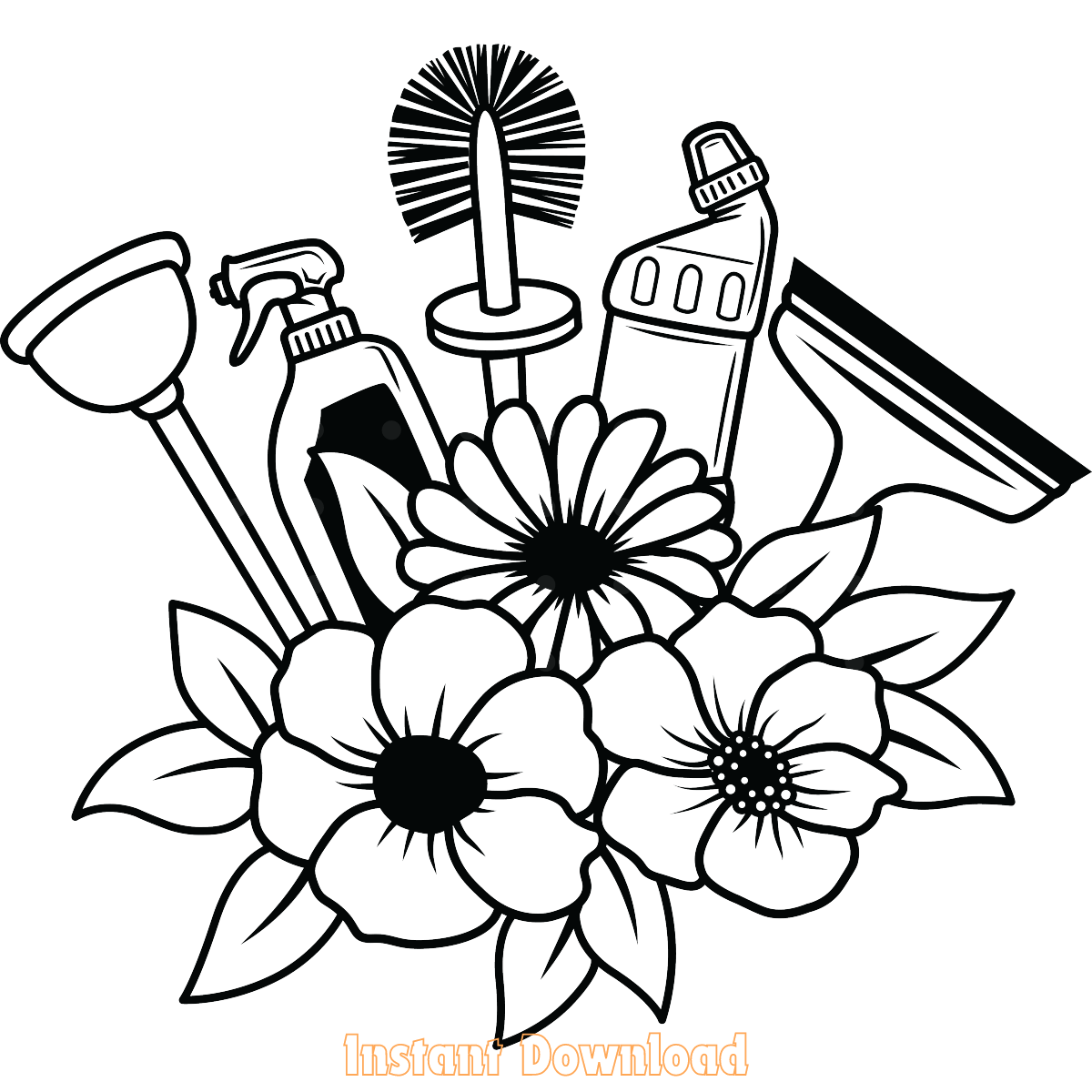 Cleaning Lady Svg | Inspire Uplift