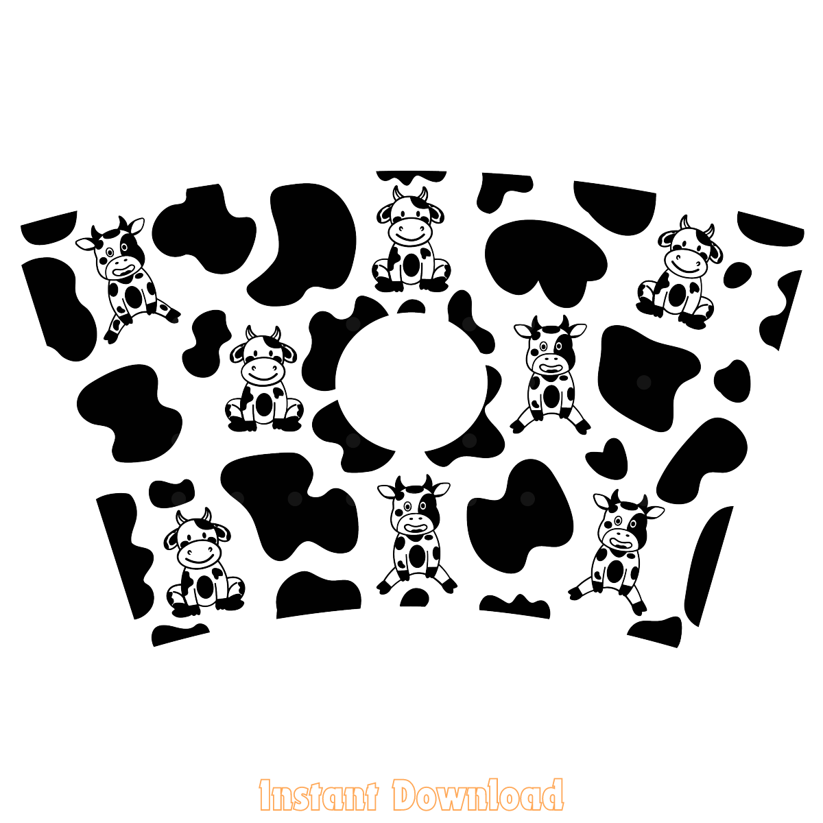 Baby Cow Full Wrap Venti Cold Cup 24 Oz Digital Download Fil | Inspire ...