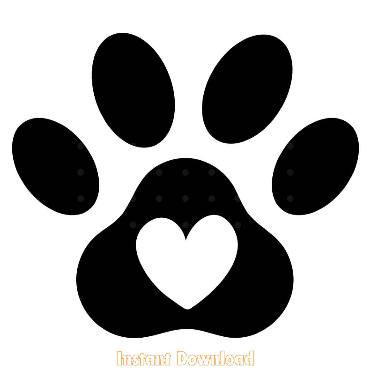Dog Paw Split Svg | Inspire Uplift