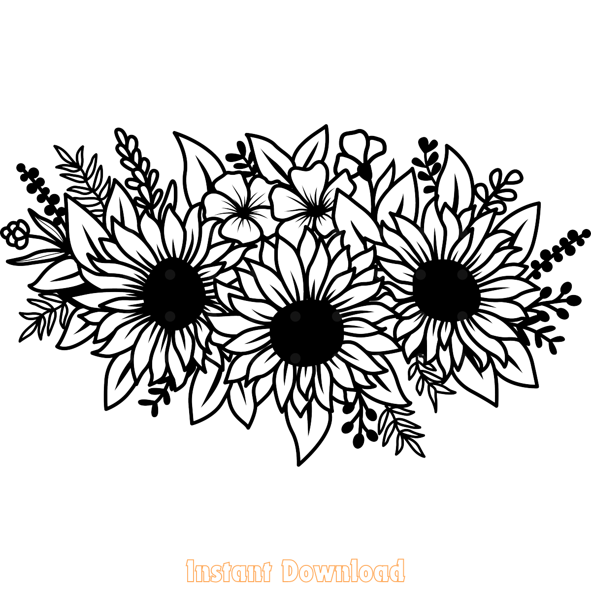 Flower Svg, Sunflower Svg Digital Download Files | Inspire Uplift