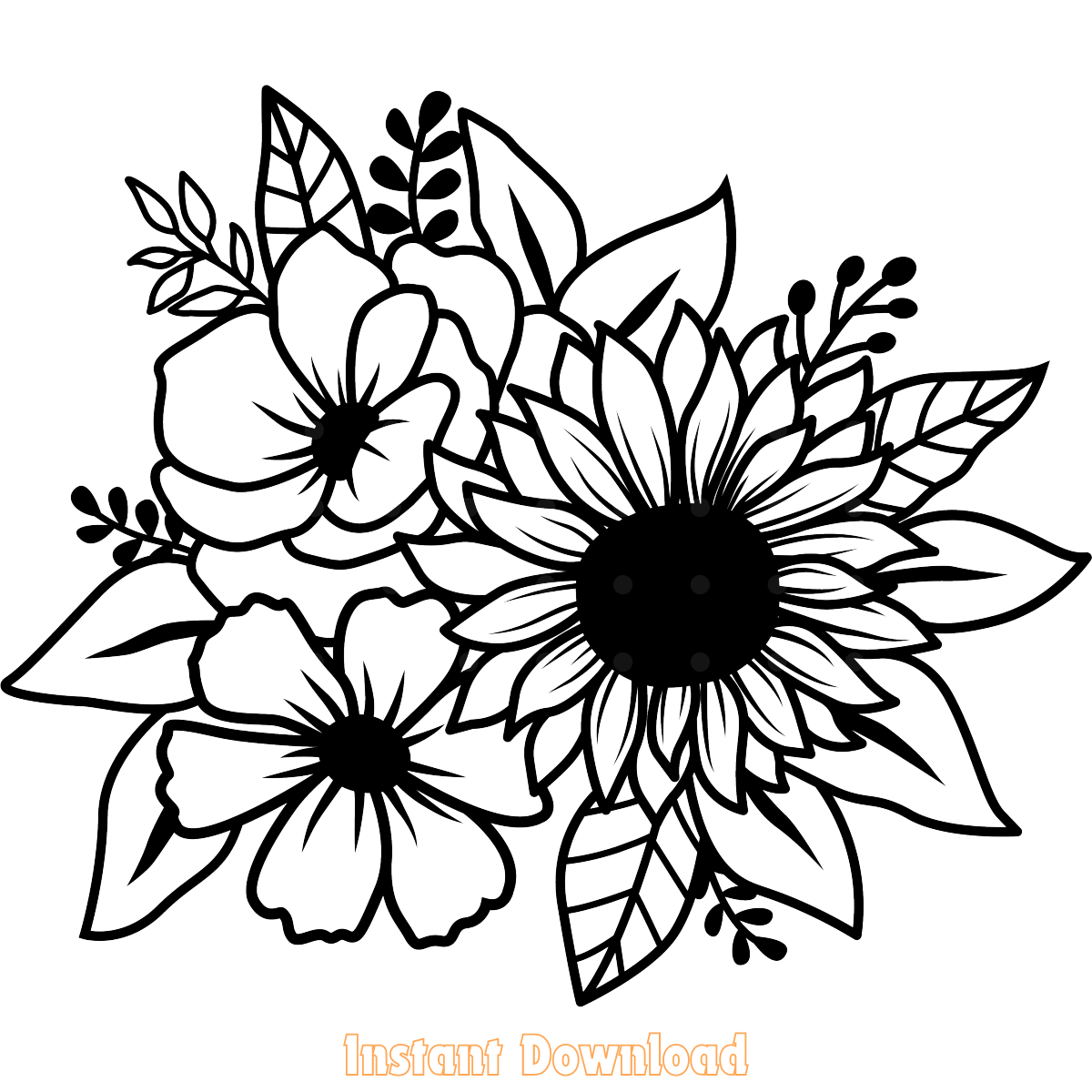 Flower Svg, Flowers V.2 Digital Download Files | Inspire Uplift