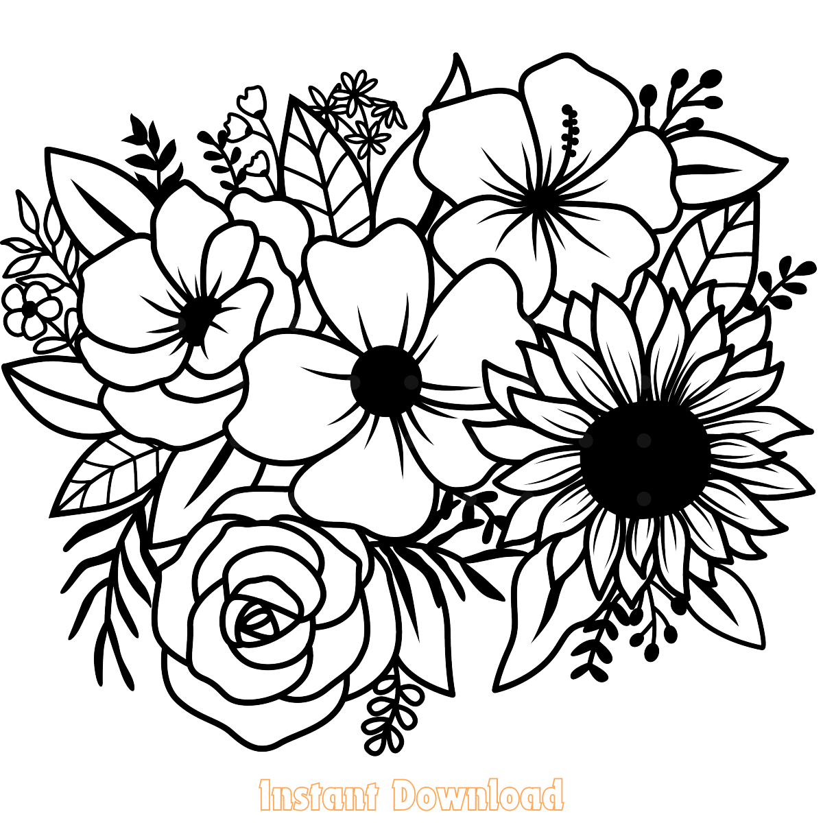 Flower Svg, Flowers V.1 Digital Download Files | Inspire Uplift
