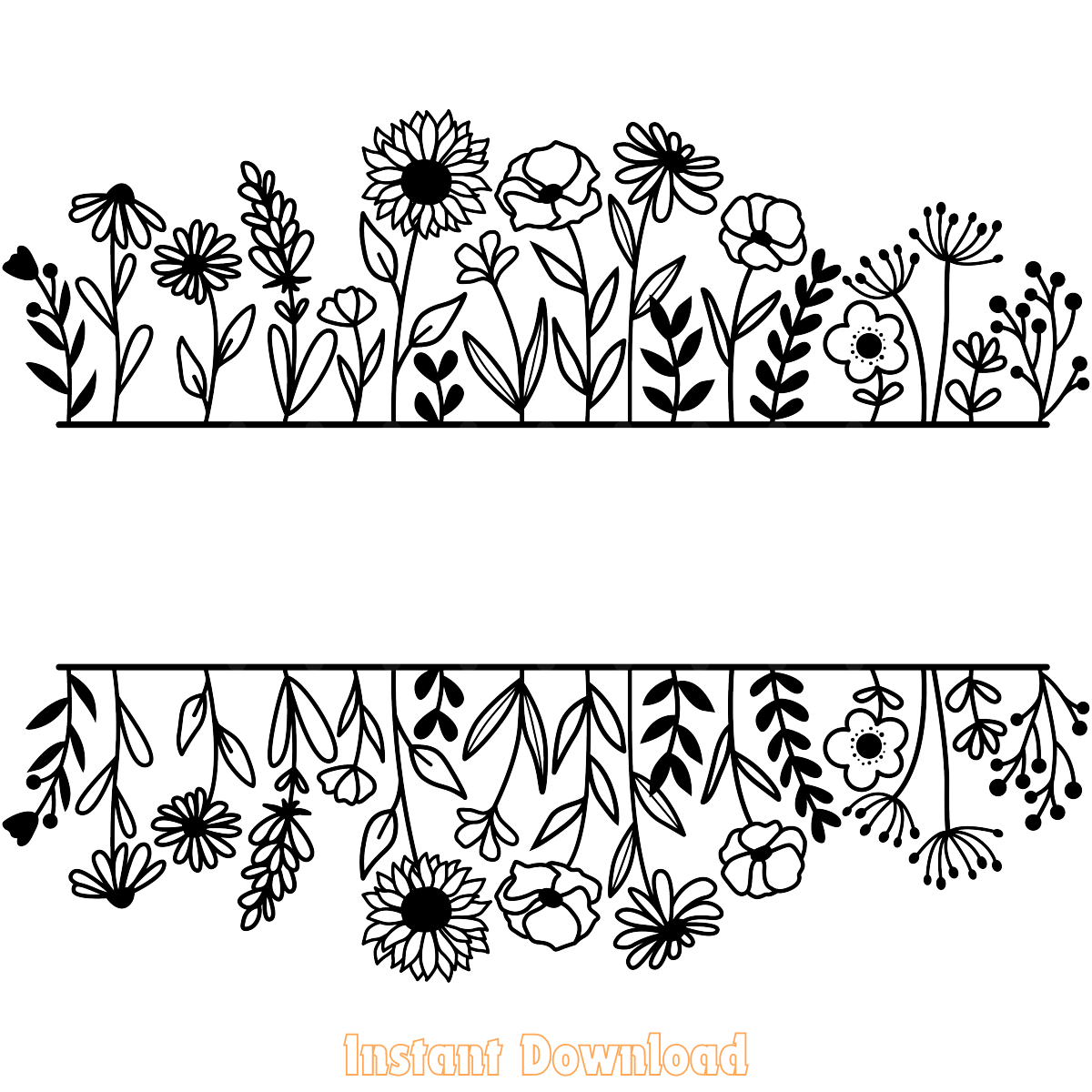 Flower Frame Clipart | Inspire Uplift