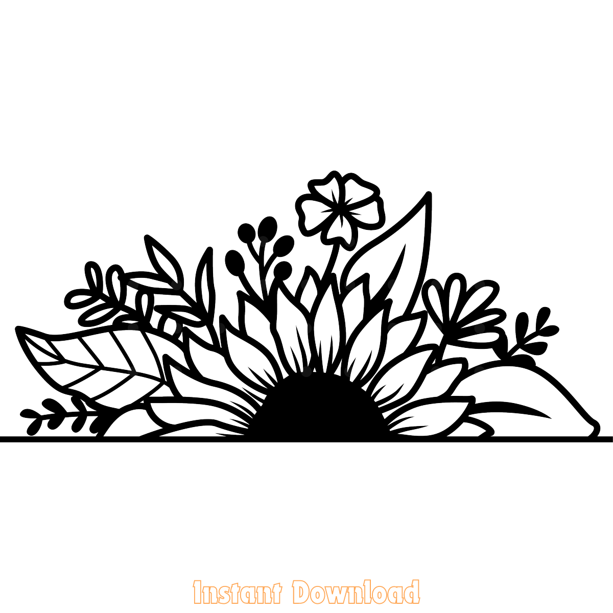 Flowers, Flower Svg Bundle, Sunflower Digital Download Files | Inspire ...