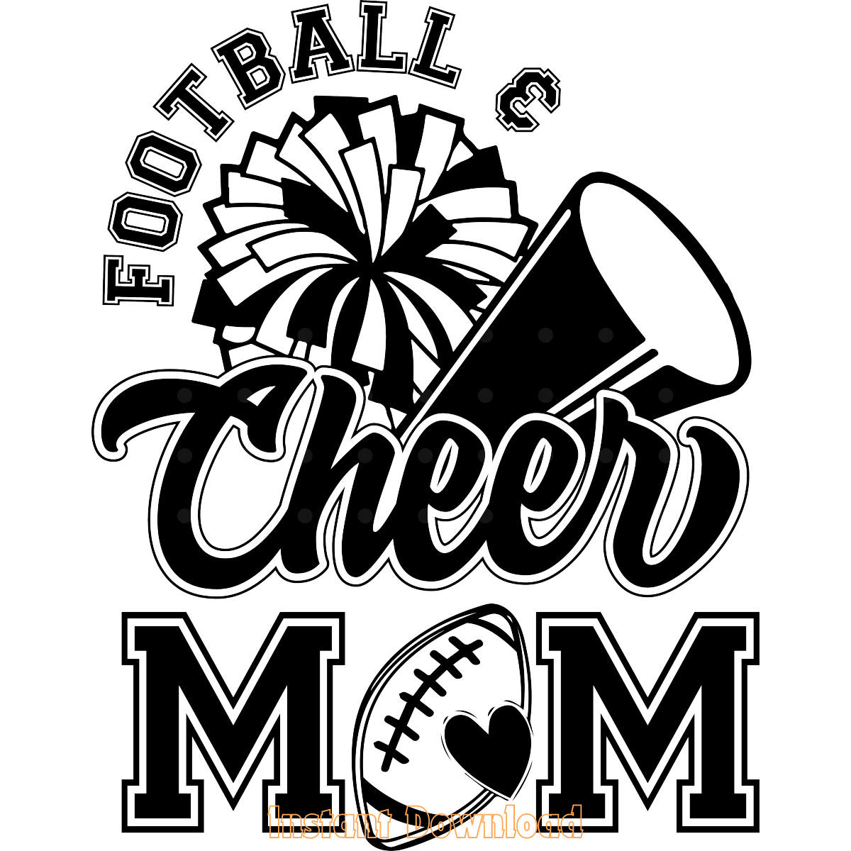 Football And Cheer Mom Svg | Inspire Uplift