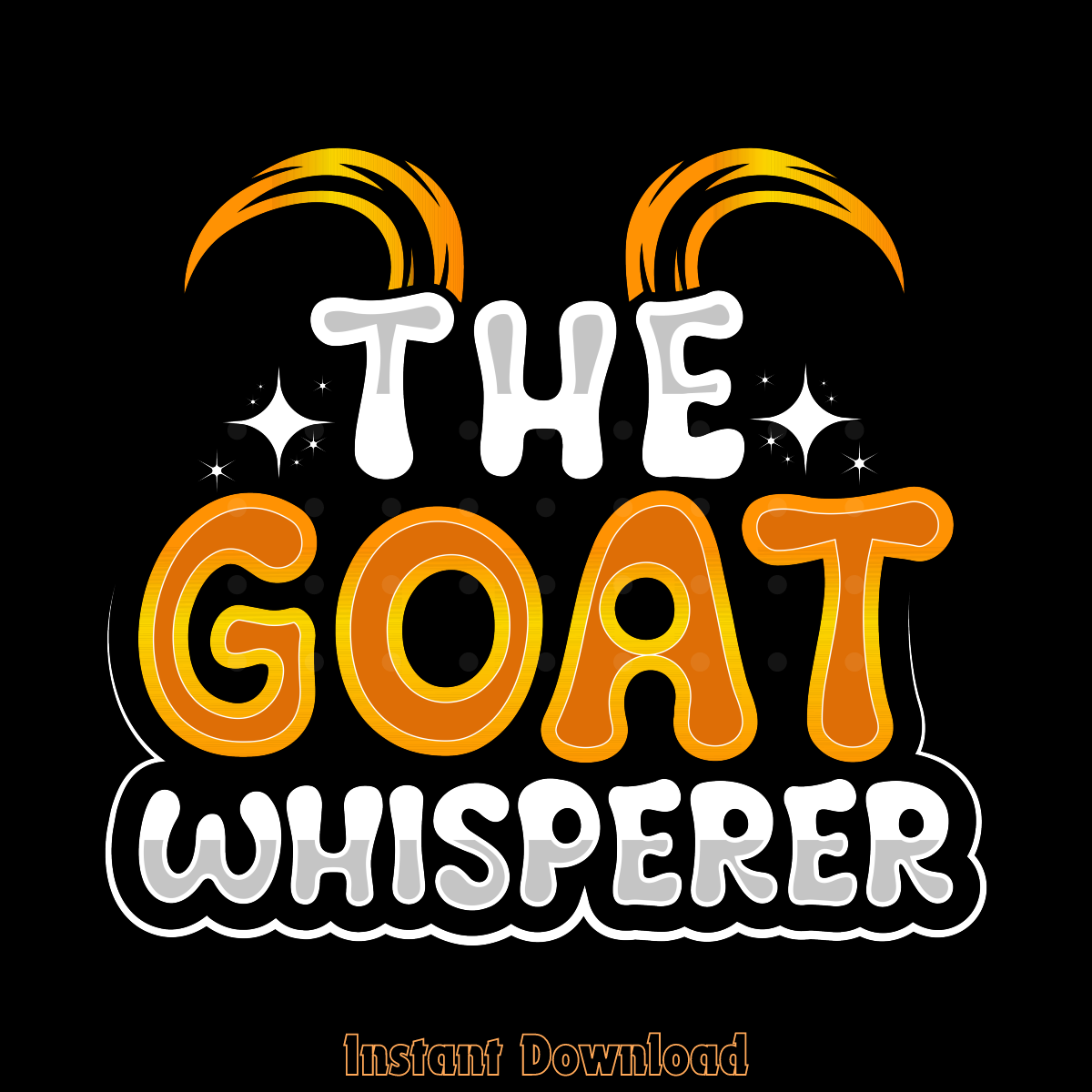 The Goat Typography T-shirt Design Digital Download Files - Inspire Uplift