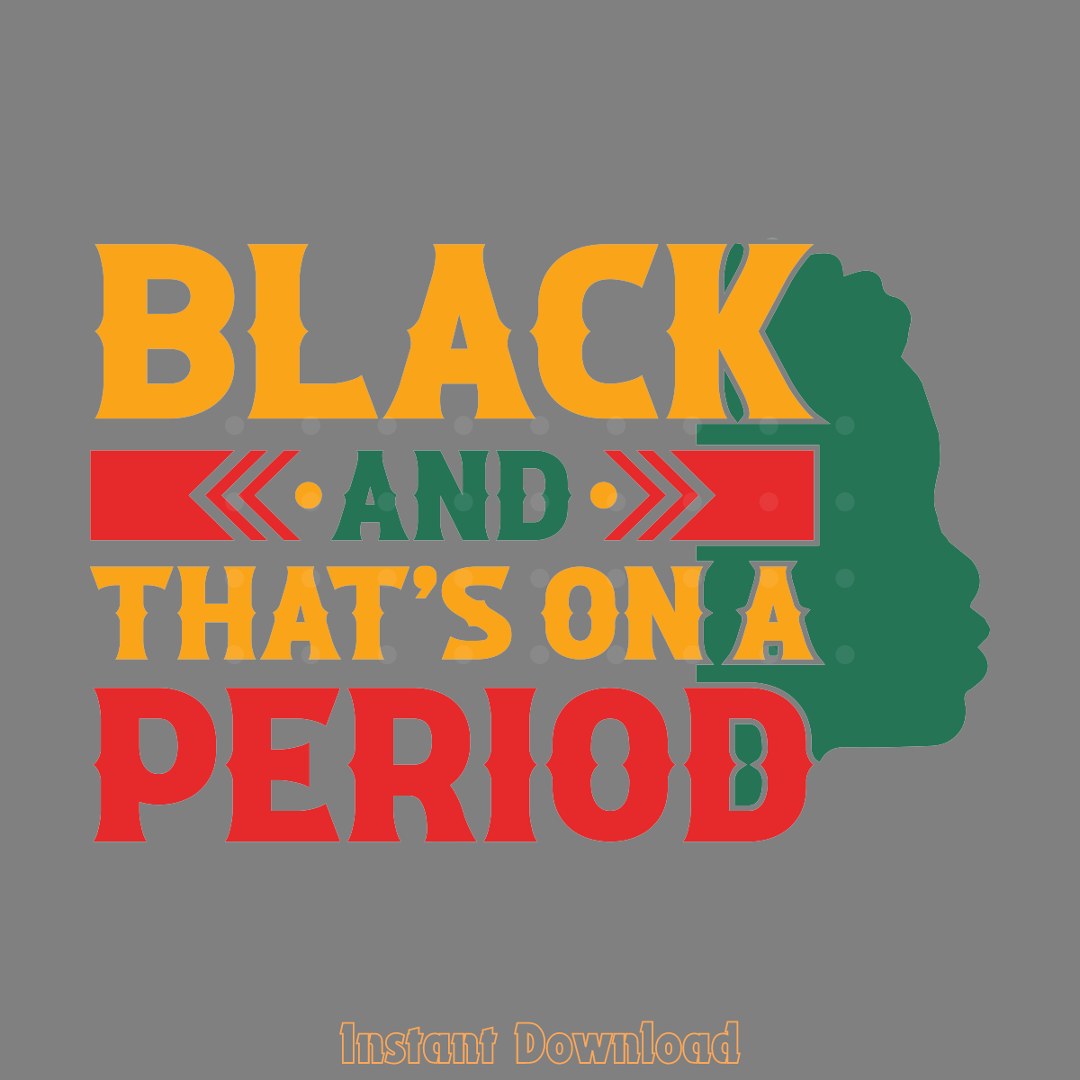 Black and Period T-shirt Design Vector Digital Download File | Inspire ...