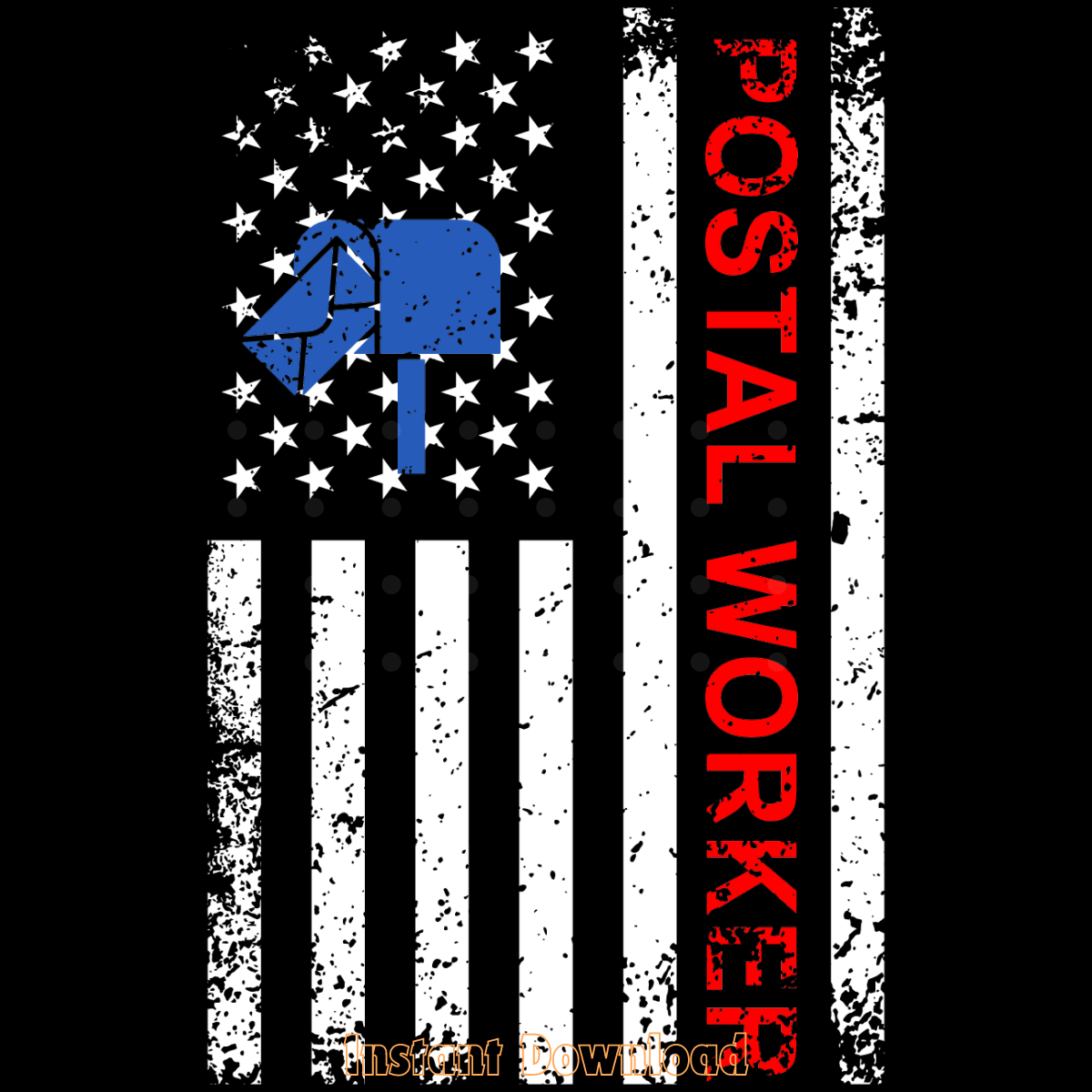 Free American Flag Postal Worker Mail Digital Download Files | Inspire ...