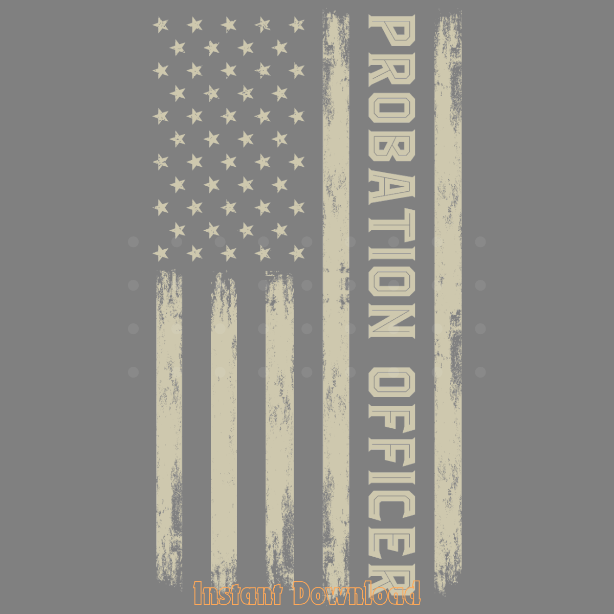 Probation Officer American Flag Digital Download Files | Inspire Uplift