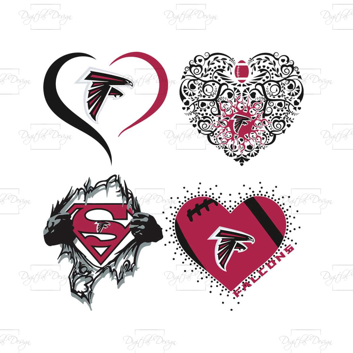 Atlanta Falcons SVG Bundle, Falcons Logo SVG, Sport SVG, Fal | Inspire ...