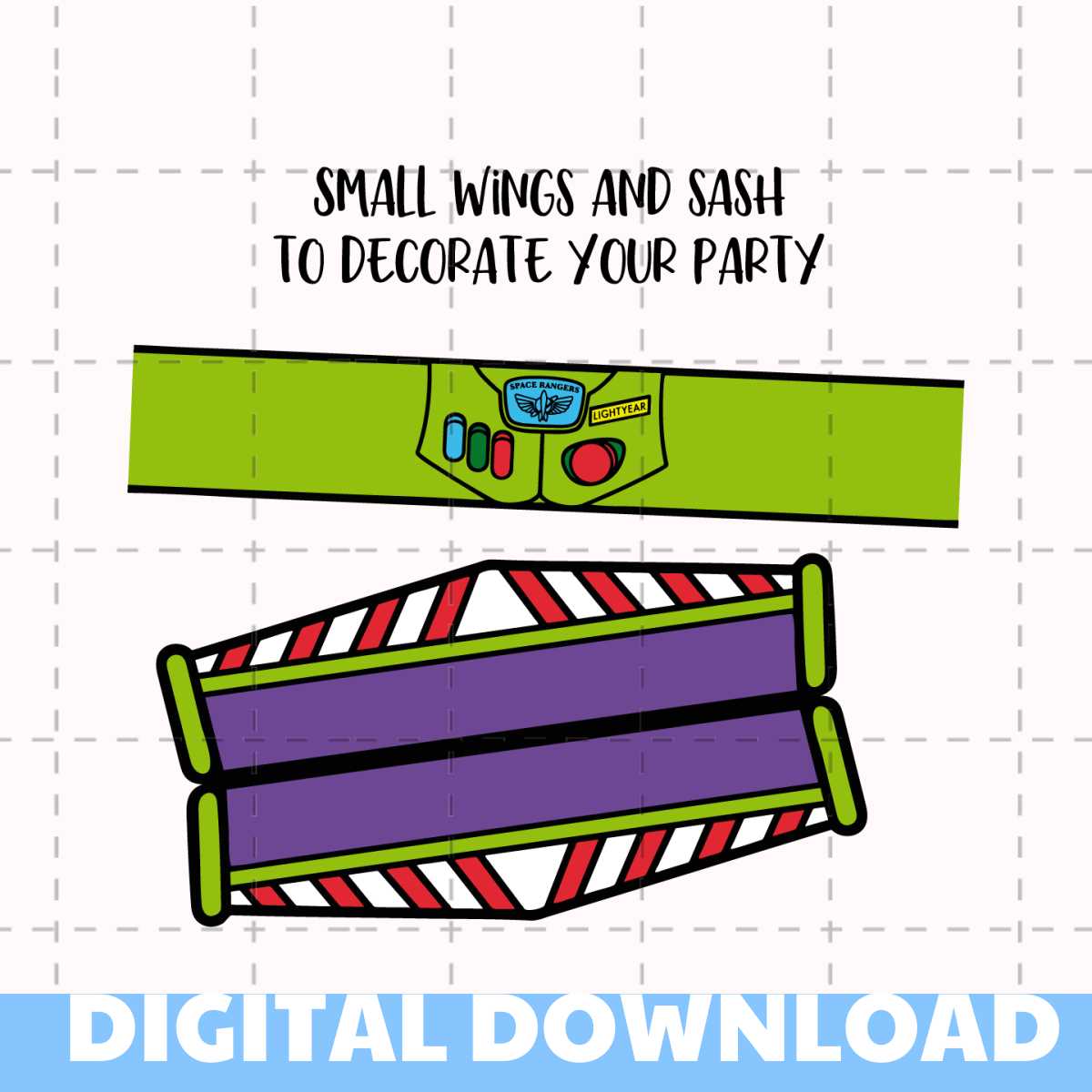 Wings and buzz tag, Decoration sweet Pelon pelo rico, Buzz P | Inspire ...
