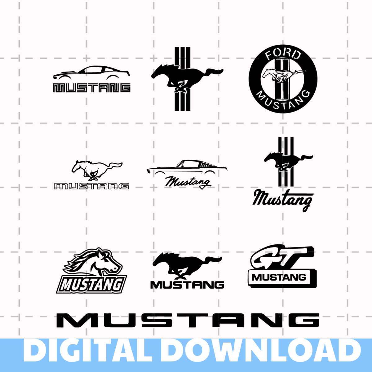 Mustang Svg Bundle, Mustang Car Logo Svg, Ford Mustang Svg, | Inspire ...