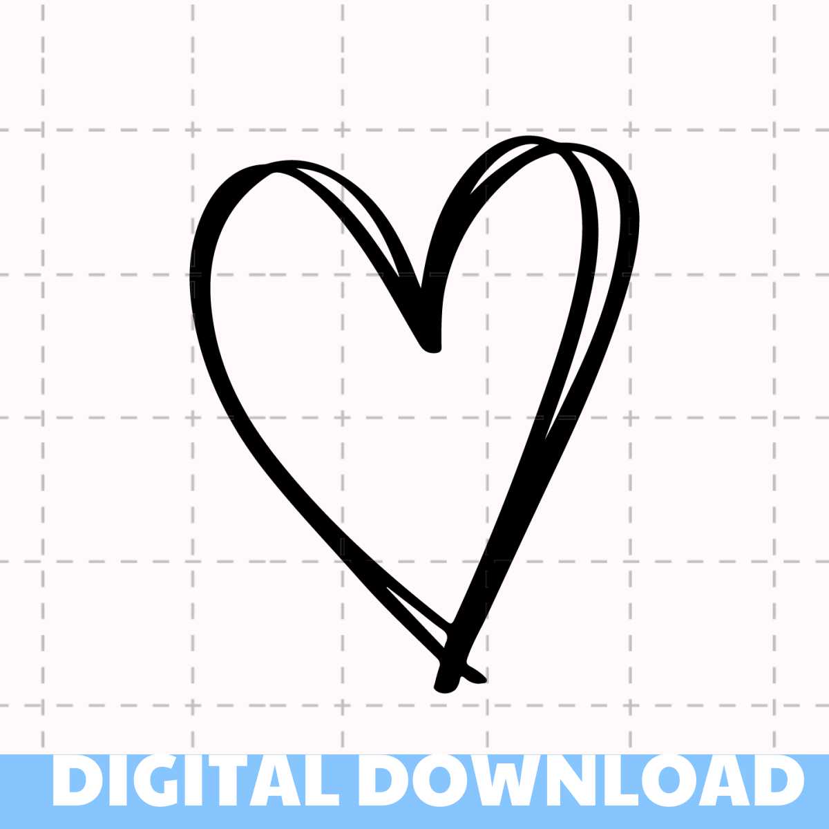 Hand Drawn Heart, Hand Lettered Heart SVG, Heart SVG, Cute H | Inspire ...