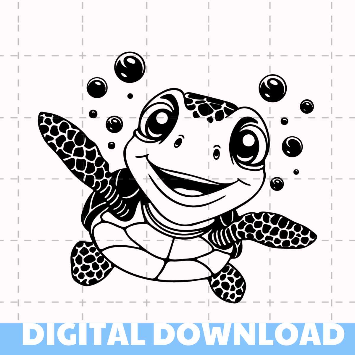 Cute Turtle SVG Swimming Water Summer Island Diving Sea Ocea | Inspire ...