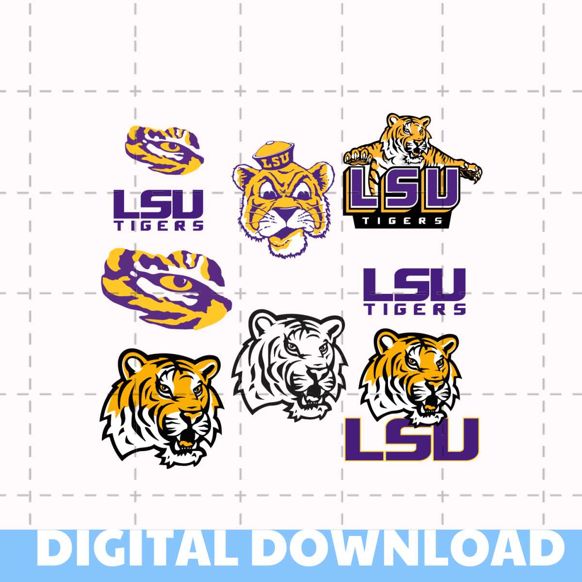 LSU Bundle Svg / Png / Eps / Dxf | Inspire Uplift