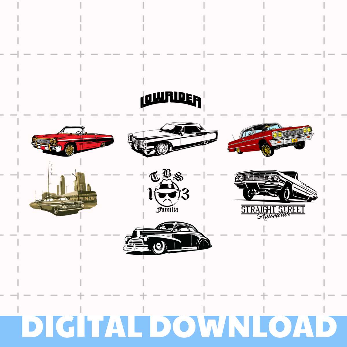 Lowrider Svg, Lowrider Vector, Lowrider Cutfile, Lowrider Cl - Inspire ...