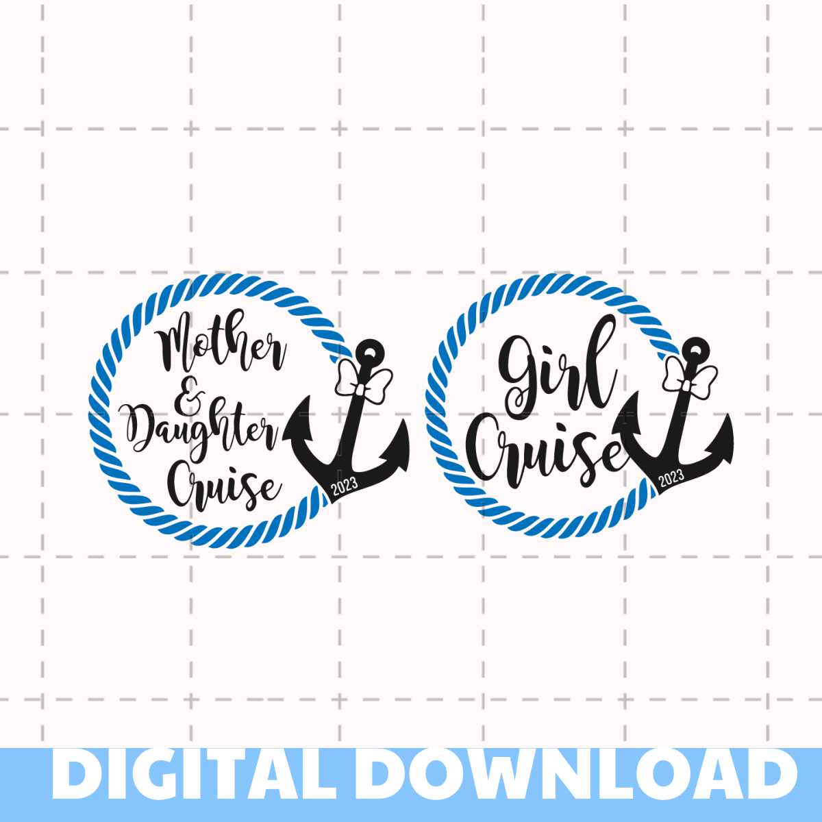 Girl Cruise svg Mother daughter svg cute anchor rope cruise | Inspire ...