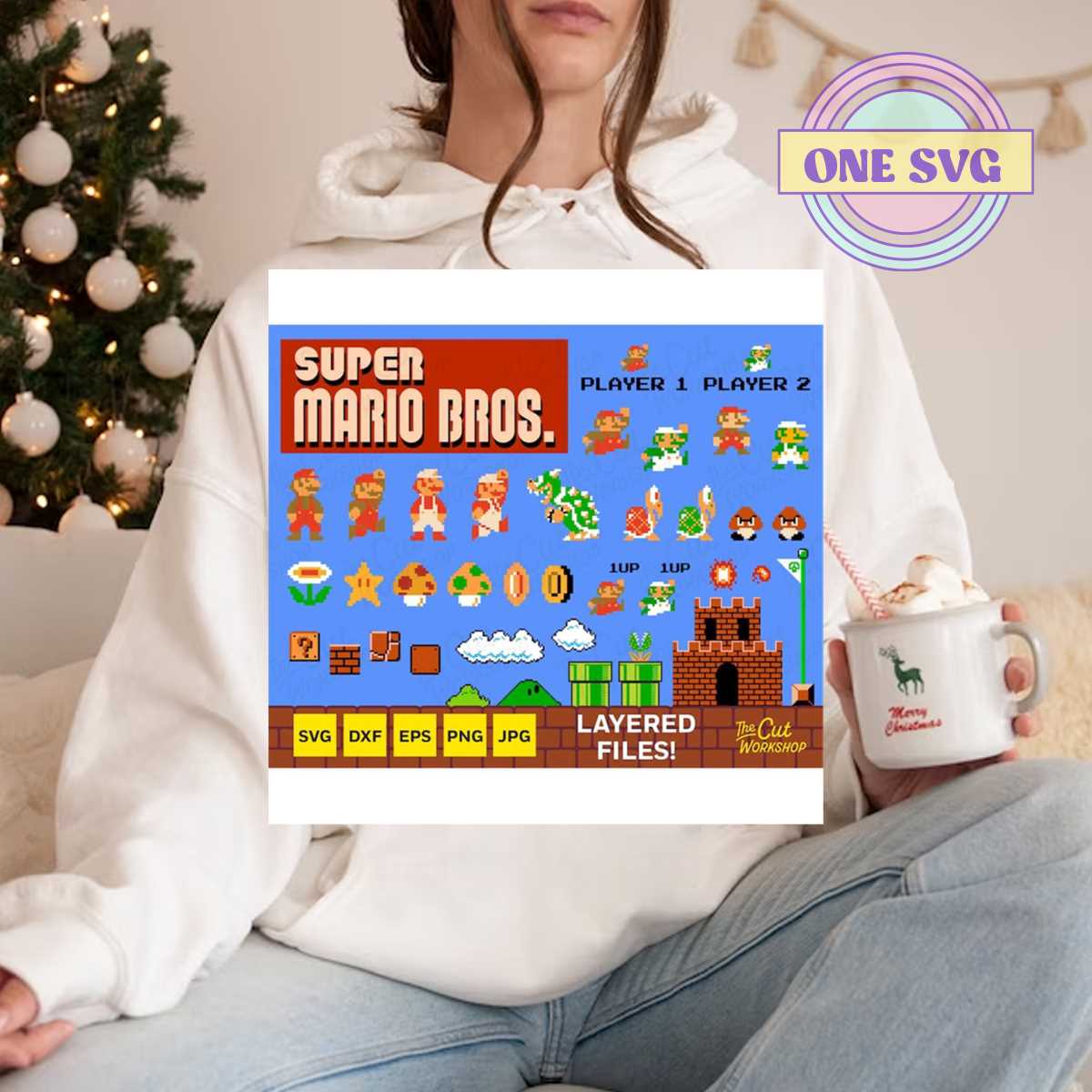 8Bit Pixel Super Mario Bros Bowser Coin Block Layered BUNDLE | Inspire ...