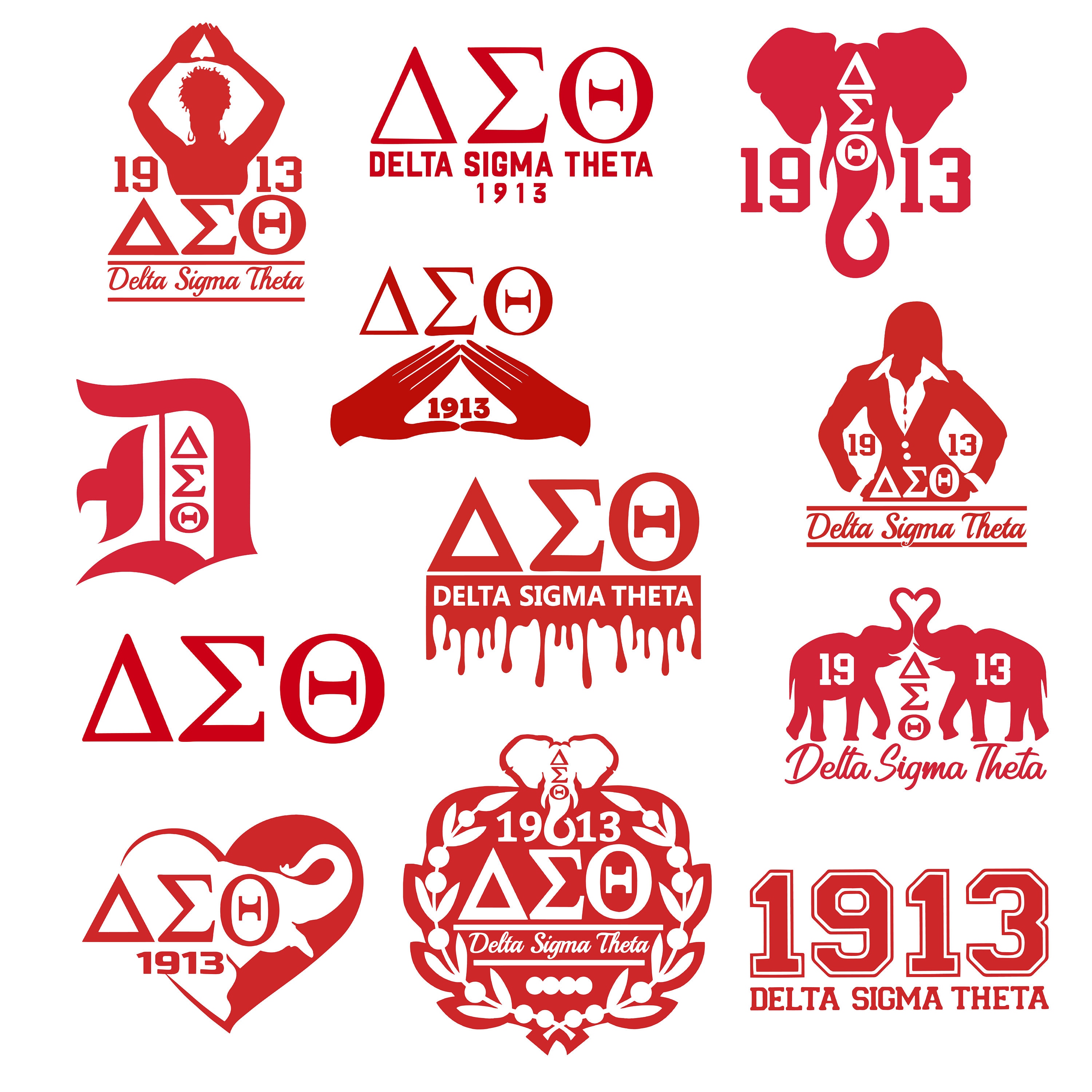 Delta Sigma Theta svg png, 1913 hand sign cut File, Delta Si | Inspire ...