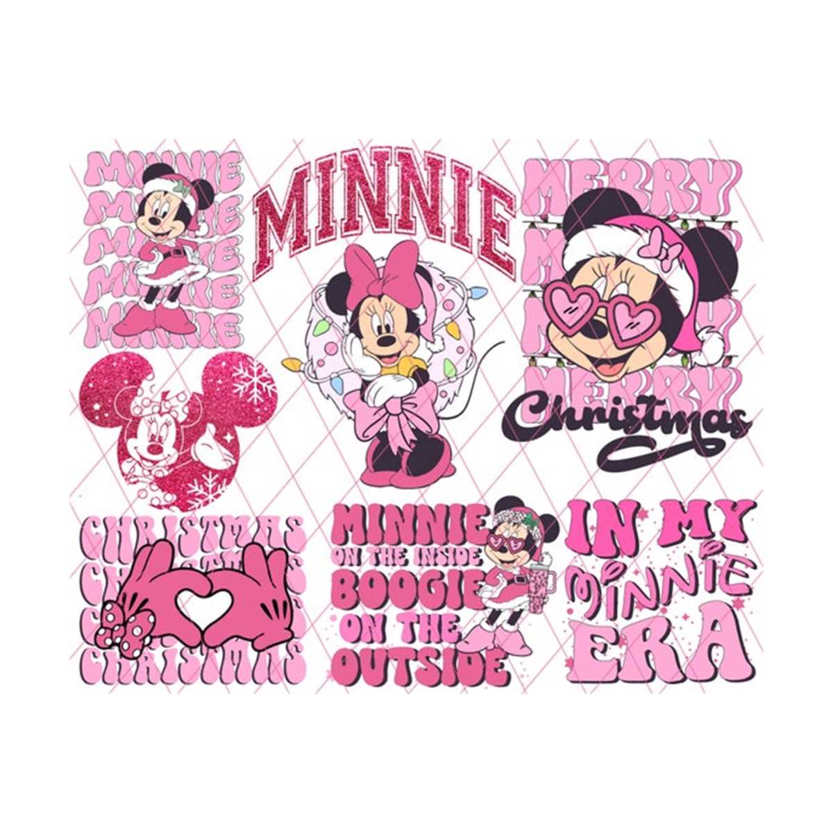 Retro Pink Christmas SVG PNG Bundle, pink Christmas png, Chr | Inspire ...